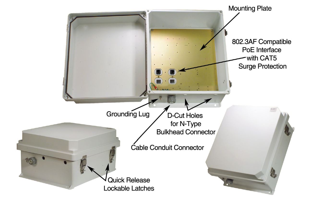 ALLNET Gehäuse wetterfest outdoor/indoor IP66 802.3af (PoE) Power-Over ...