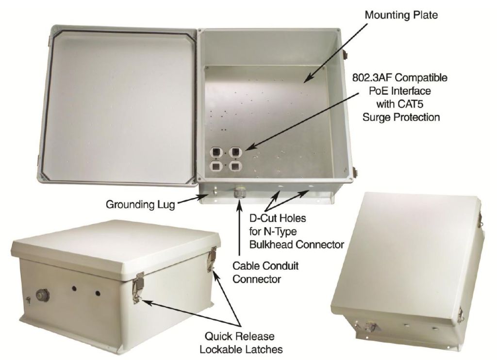 ALLNET Gehäuse wetterfest outdoor/indoor IP66 802.3af (PoE) Power-Over ...
